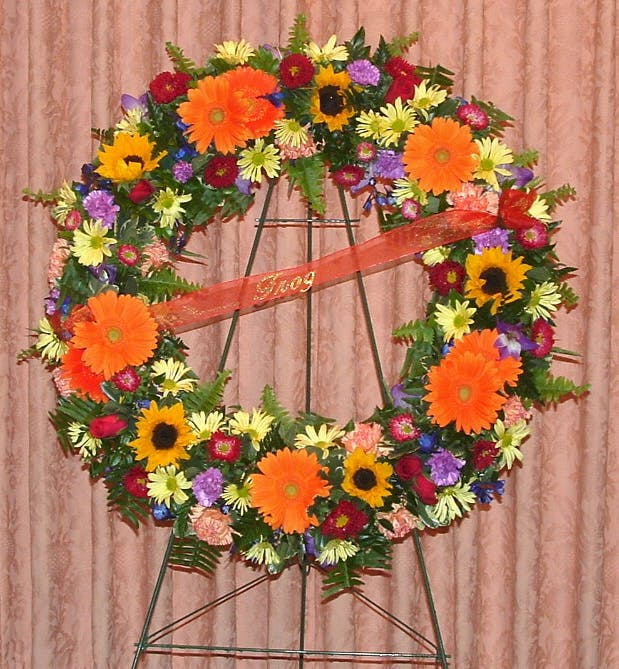 Vibrant Remembrance Wreath | Salisbury Sympathy Floral Delivery (MD ...